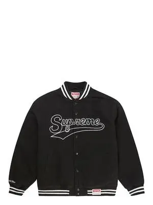 Supreme Supreme Mitchell & Ness Doughboy Twill Varsity Jacket Black