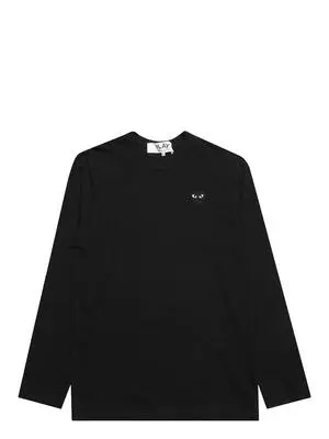 Play Comme Des Garcon Emblem Long Sleeve T-shirt - Black