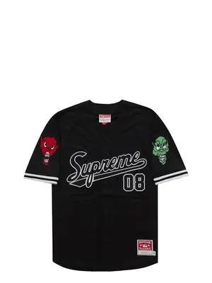 Supreme Supreme Mitchell & Ness Downtown Hell Baseball Jersey Black