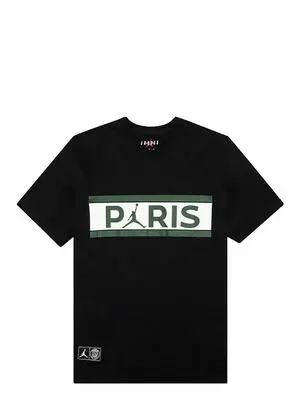 JORDAN X Psg Paris Saint Germain Wordmark T-shirt - Black/noble Green/white
