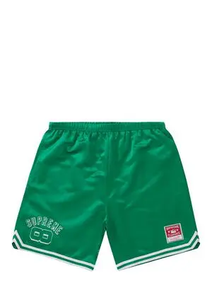 Supreme Mitchell & Ness Satin Basketball Short - Green