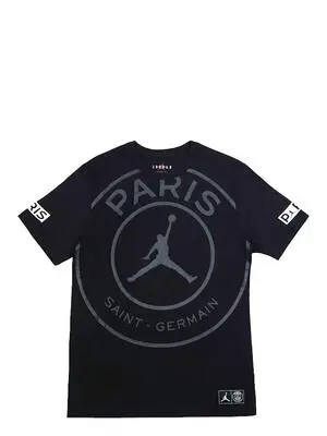 JORDAN X Paris Saintgermain Logo Tee Shirt - Black