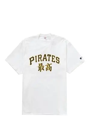 Supreme Mlb Pittsburgh Pirates Kanji Teams Tee Shirt - White
