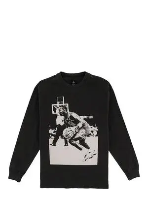 JORDAN X Union J Long Sleeve T-shirt - Off Noir