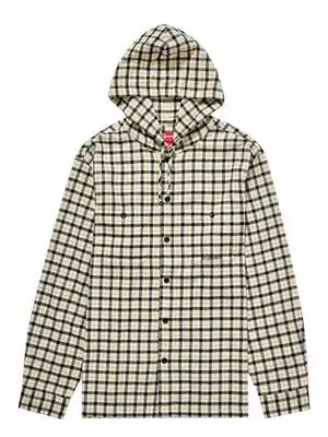 Supreme Mini Plaid Hooded Shirt - White