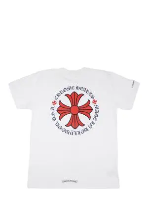 Chrome Hearts Made In Hollywood Plus Cross T-shirt - White/red