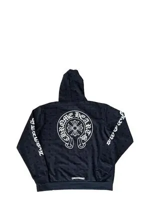 Chrome Hearts Plus Cross Allover Print Hoodie - Black