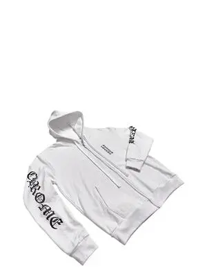 Chrome Hearts Plus Cross All Over Print Zip Up Hoodie - White