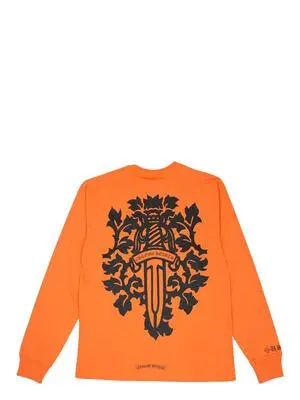 Chrome Hearts Vine Dagger Long Sleeve T-shirt - Orange/black