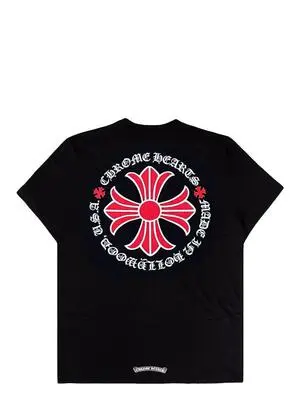 Chrome Hearts Made In Hollywood Plus Cross T-shirt - Black/red