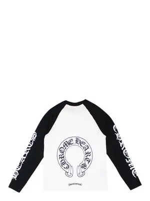 Chrome Hearts Horseshoe Baseball Shirt - White/black