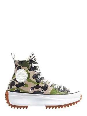 CONVERSE Run Star Hike Hi Archive Print Camo - Candied Ginger/piquant Green/white
