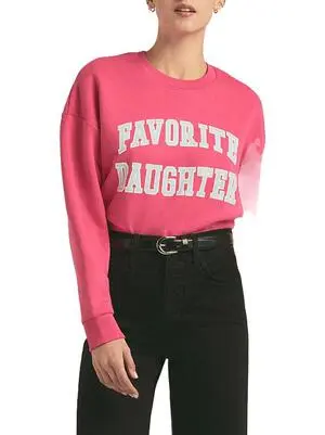 FAVORITE DAUGHTER Favorite Daughter Collegiate Cotton-Blend Sweatshirt Beetroot