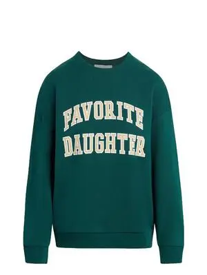 FAVORITE DAUGHTER Favorite Daughter Collegiate Cotton-Blend Sweatshirt Juniper
