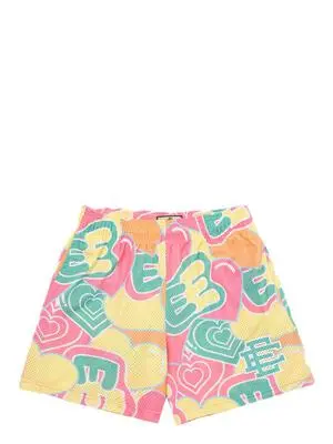 ERIC EMANUEL Eric Emanuel "EE Basic Short" Printed Mesh Shorts Green Heart