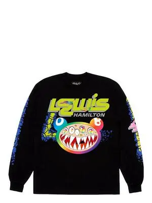 TAKASHI MURAKAMI Lewis Hamilton Flame Out Longsleeve T-shirt - Black