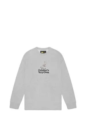 OVO X Looney Tunes Bugs Bunny Crewneck Sweatshirt - Heather Grey