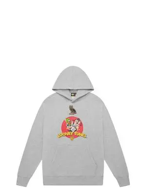 OVO X Looney Tunes Printed Hoodie - Heather Grey