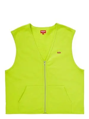 Supreme Zip Up Sweat Vest - Acid Green