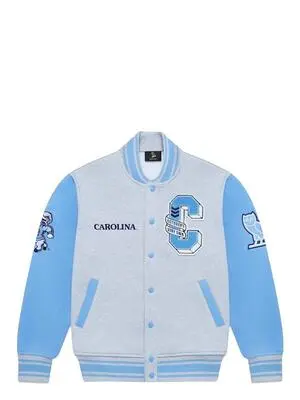 OVO X Ncaa North Carolina Tar Heels Varsity Jacket - Heather Grey