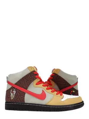 Nike Dunk High Skates Kebab And Destroy Sneakers - Light Green/tan/brown