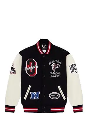 OVO X Nfl Atlanta Falcons Varsity Jacket - Black