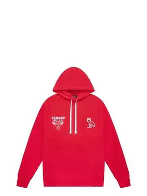 OVO X Nba Bulls Hooded Sweatshirt - Red