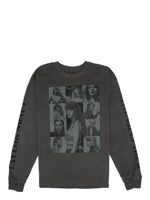 TAYLOR SWIFT The Eras Tour Collage Long Sleeve T-shirt - Black