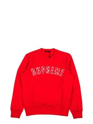 Supreme X Louis Vuitton Arc Logo Crewneck Sweatshirt - Red