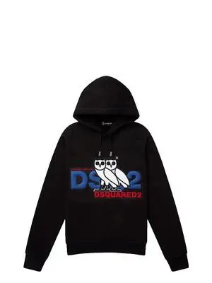 OVO X Dsquared2 Chenille Hoodie - Black