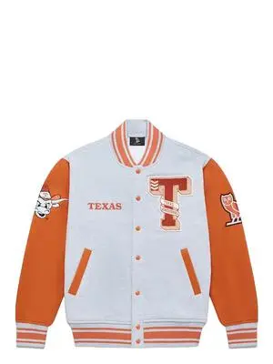 OVO X Ncaa Texas Longhorns Varsity Fleece Jacket - Heather Grey
