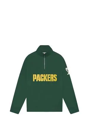 OVO X Nfl Bay Packers 1/4 Zip Mock Neck - Green