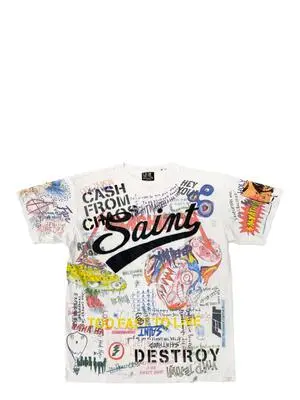 TAKASHI MURAKAMI X Saint M×××××× Graphic Tee Shirt - White