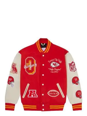 OVO X Nfl Kansas City Chiefs Varsity Jacket - Red
