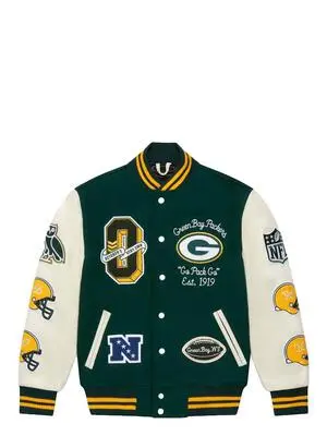 OVO X Nfl Bay Packers Varsity Jacket - Green