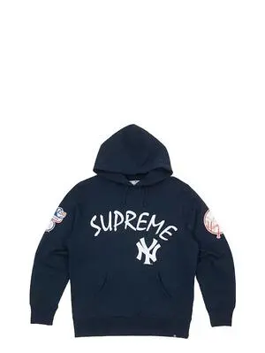 Supreme Supreme Yankees Hooded Sweatshirt Navy Blue