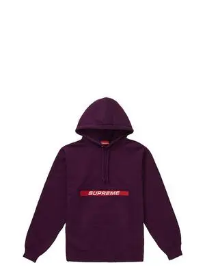 Supreme Hooded Sweatshirt With Zip Pouch Eggplant