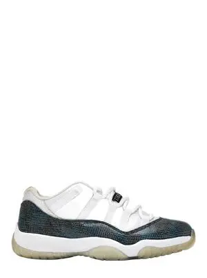 JORDAN Low Snakeskin Sneakers - White/black/navy Blue