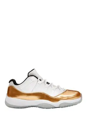 JORDAN Retro Low Closing Ceremony Sneakers - White/metallic Gold Coin/black