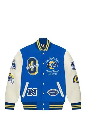 OVO X Nfl Los Angeles Rams Varsity Jacket - Blue