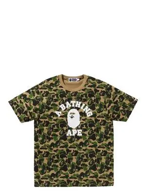A BATHING APE Abc Camo College Tee Shirt - Green