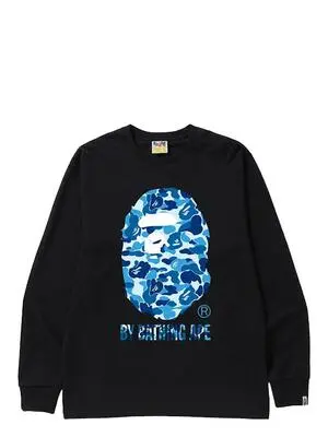 A BATHING APE Abc Camo By Bathing Ape Long Sleeve Tee Shirt (fw22) Black Blue