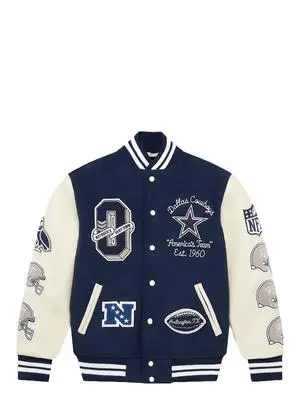 OVO X Nfl Dallas Cowboys Varsity Jacket - Navy Blue