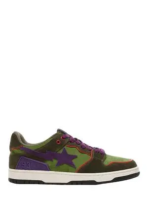 BAPE A Bathing Ape SK8 STA Sneakers Dark Purple/green