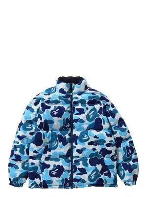 A BATHING APE Abc Camo Reversible Down Jacket - Blue