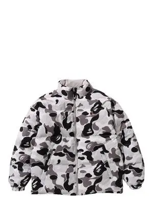A BATHING APE Abc Camo Reversible Down Jacket - Gray