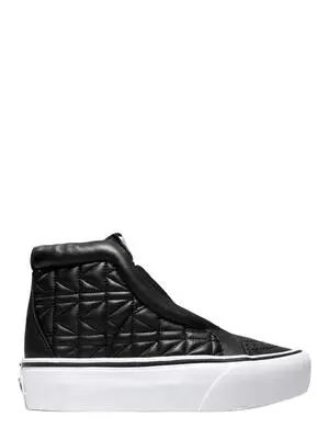VANS Sk8-hi Laceless Platform Sneakers - Black/white