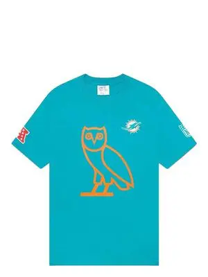OVO X Nfl Miami Dolphins Og Owl T-shirt - Teal