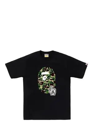A BATHING APE Abc Camo Online Tee Shirt - Black/green