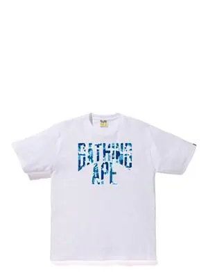 A BATHING APE Abc Camo Nyc Logo Tee Shirt - White Blue